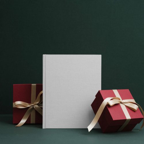 Free Standing Front Book Mockup — Mr.Mockup