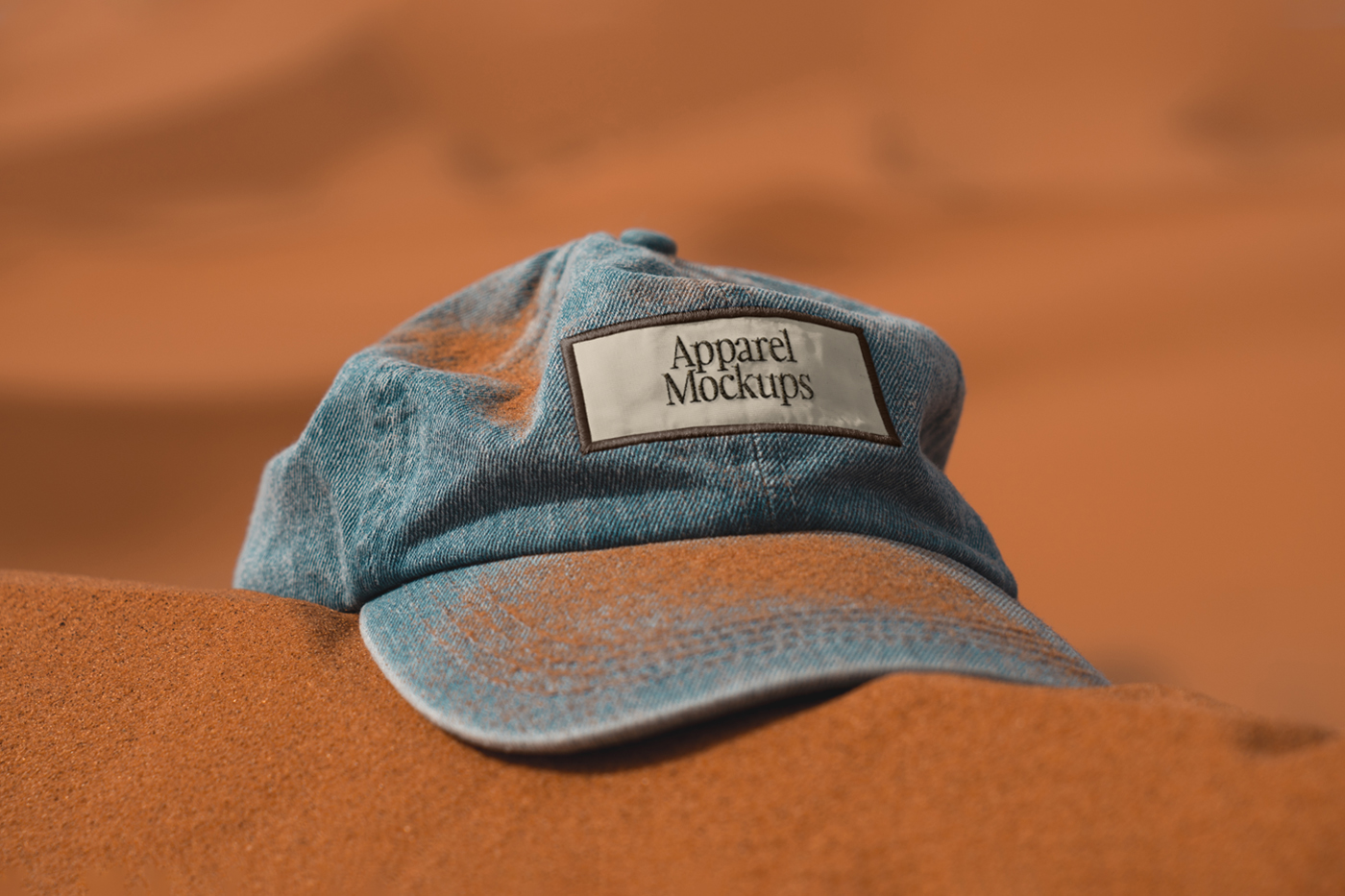 Free Cap with Patch Mockup — Mr.Mockup