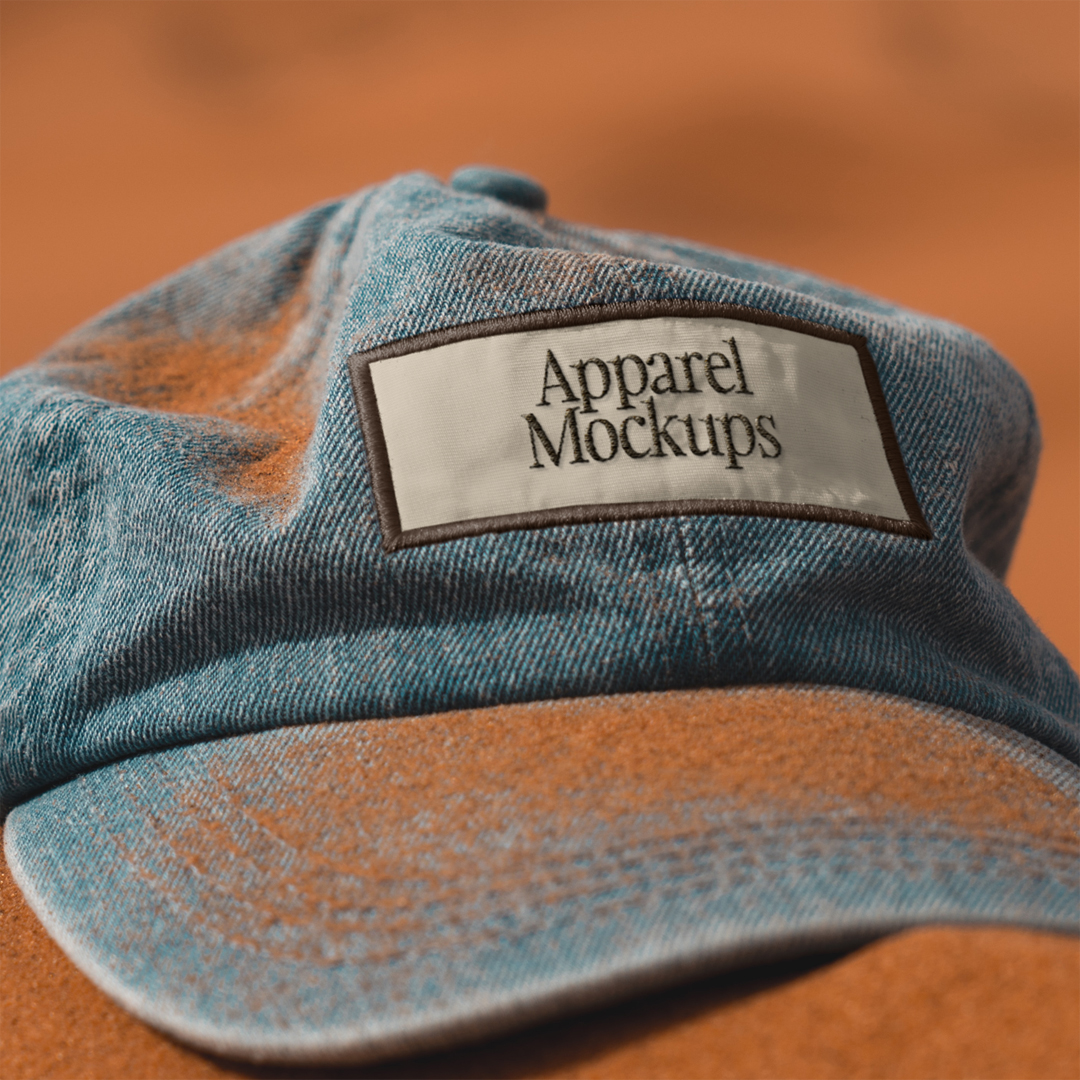 Free Cap with Patch Mockup — Mr.Mockup