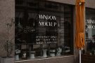 Free Window Sticker Mockup — Mr.Mockup
