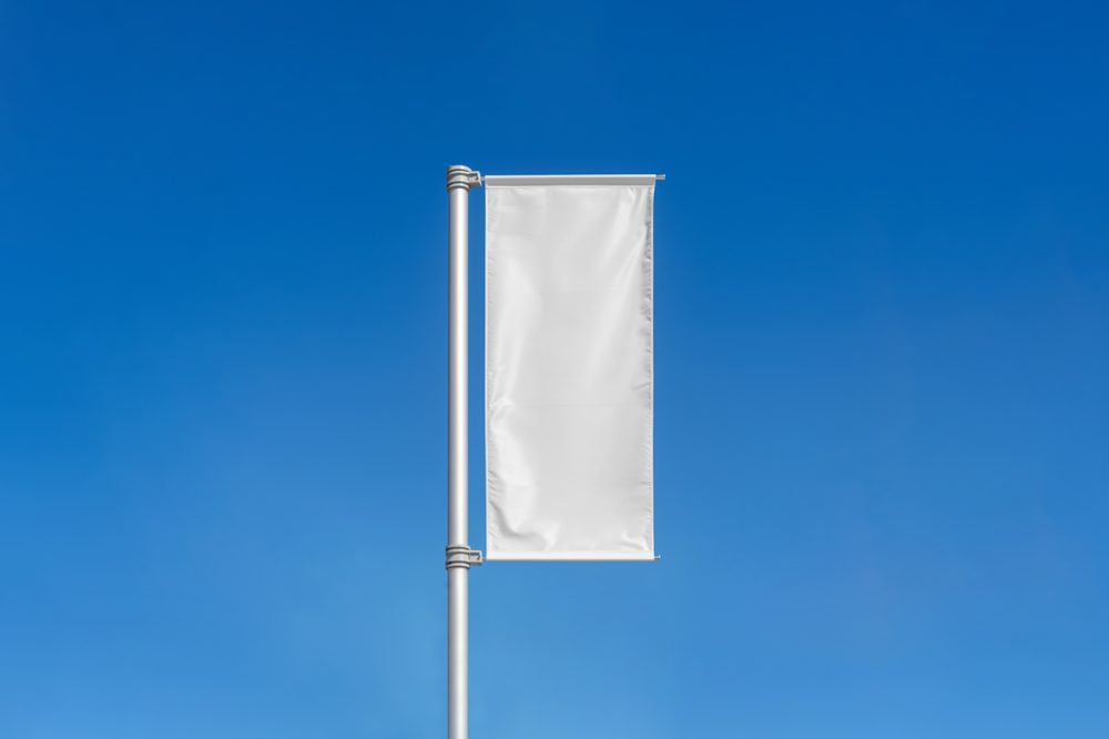 Free Single Flag Mockup — Mr.Mockup