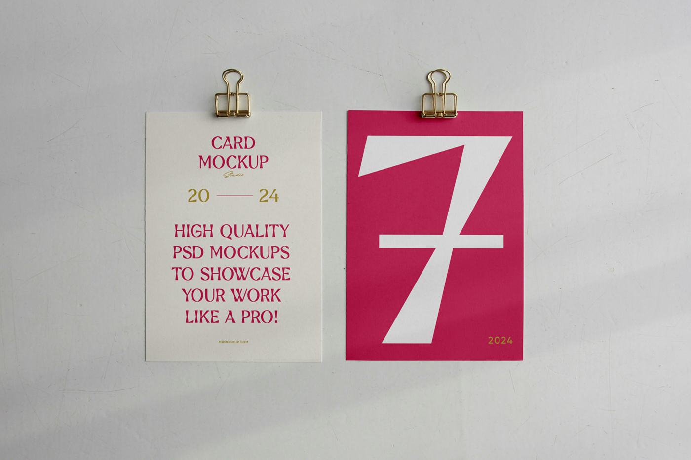 Free A4 Paper Card Mockups — Mr.Mockup