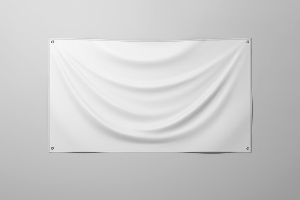 Free Big Horizontal Flag Mockup — Mr.Mockup