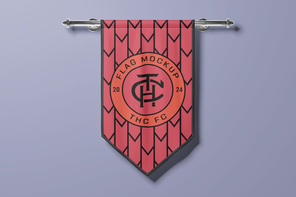 Free Pennant Flag Mockup — Mr.Mockup