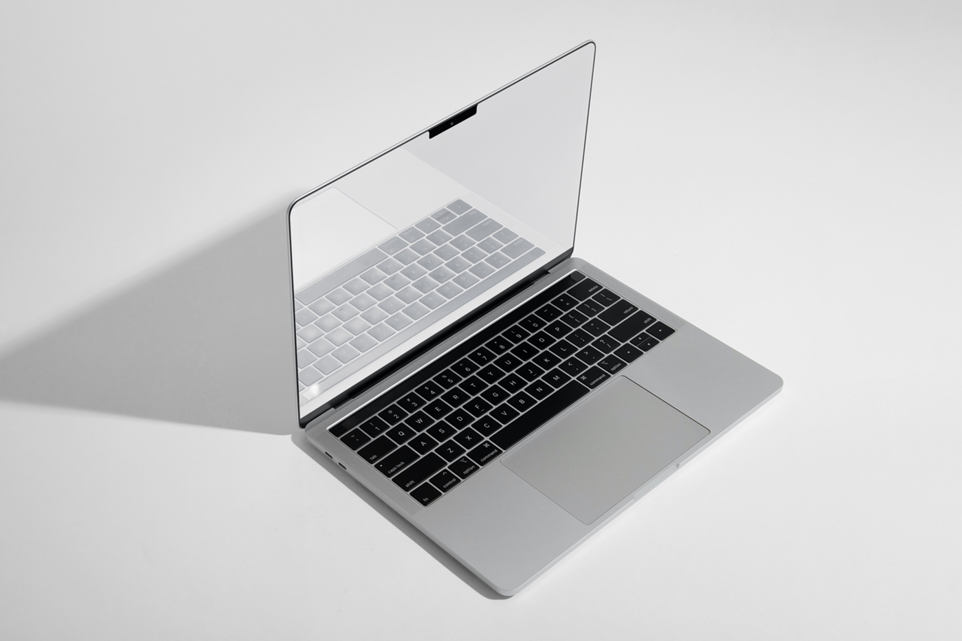Free Silver MacBook Pro Mockup — Mr.Mockup