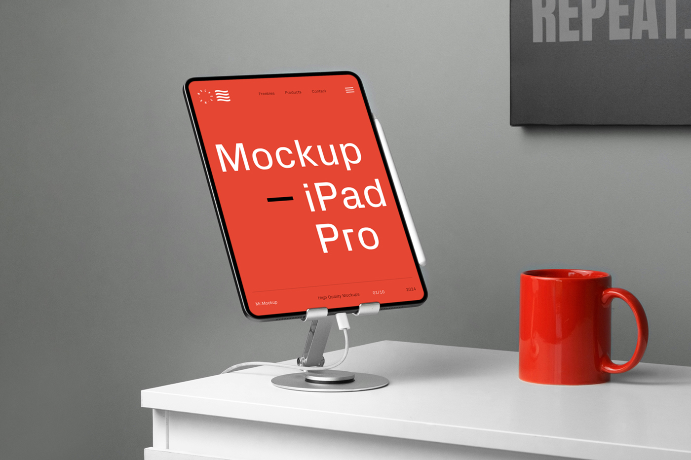 Free iPad Pro Mockup — Mr.Mockup