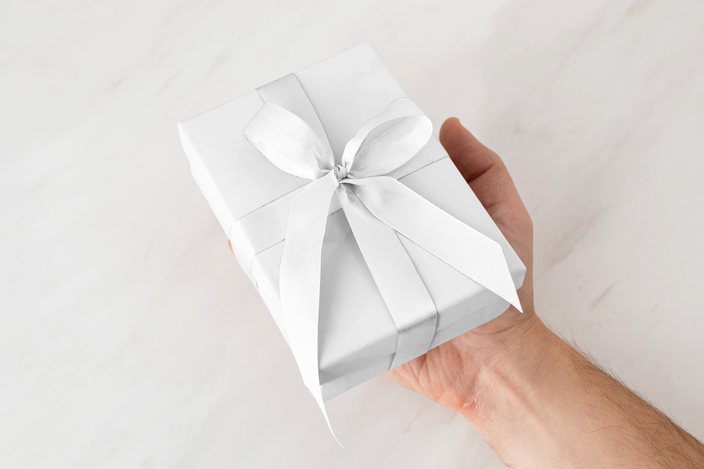 Free Xmas Box with Ribbon Mockups — Mr.Mockup