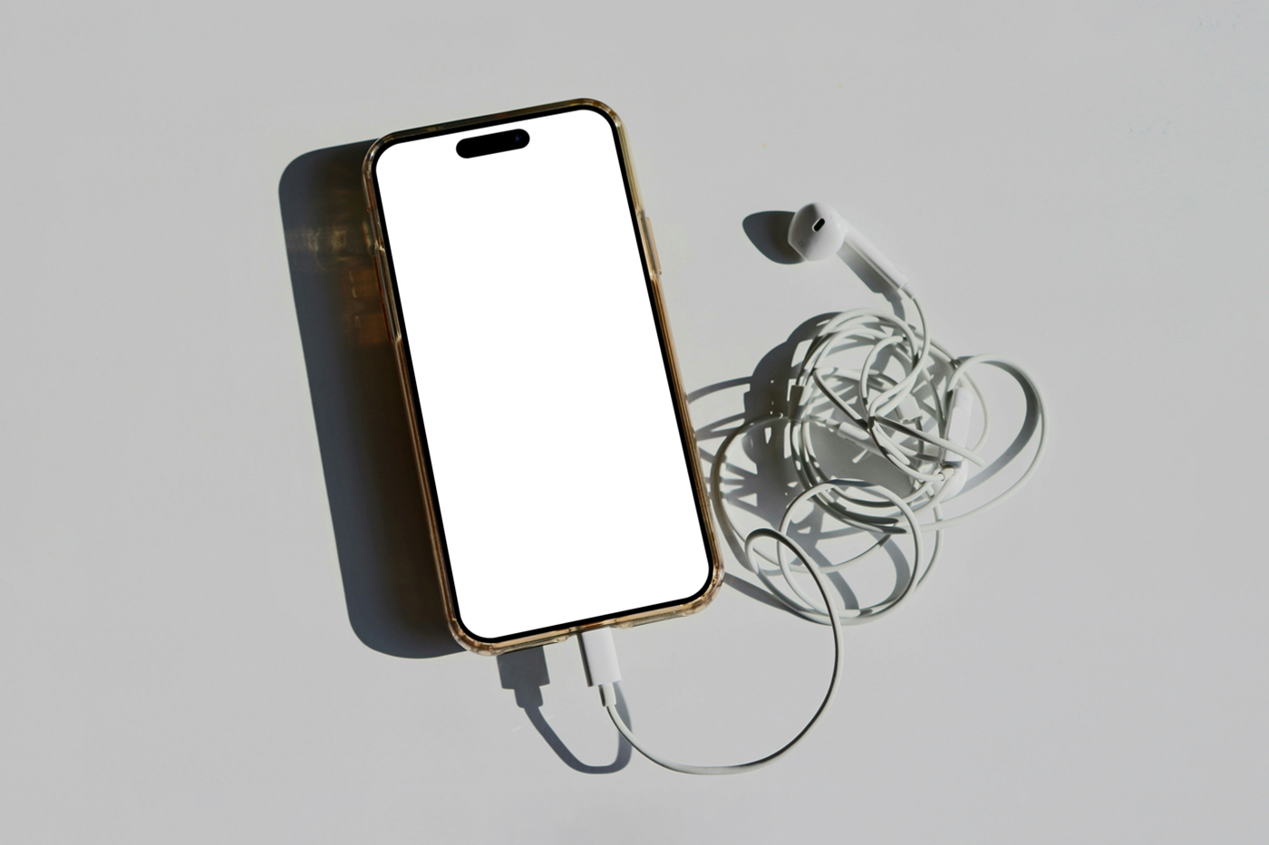 Free Laying iPhone 16 Pro Mockup — Mr.Mockup