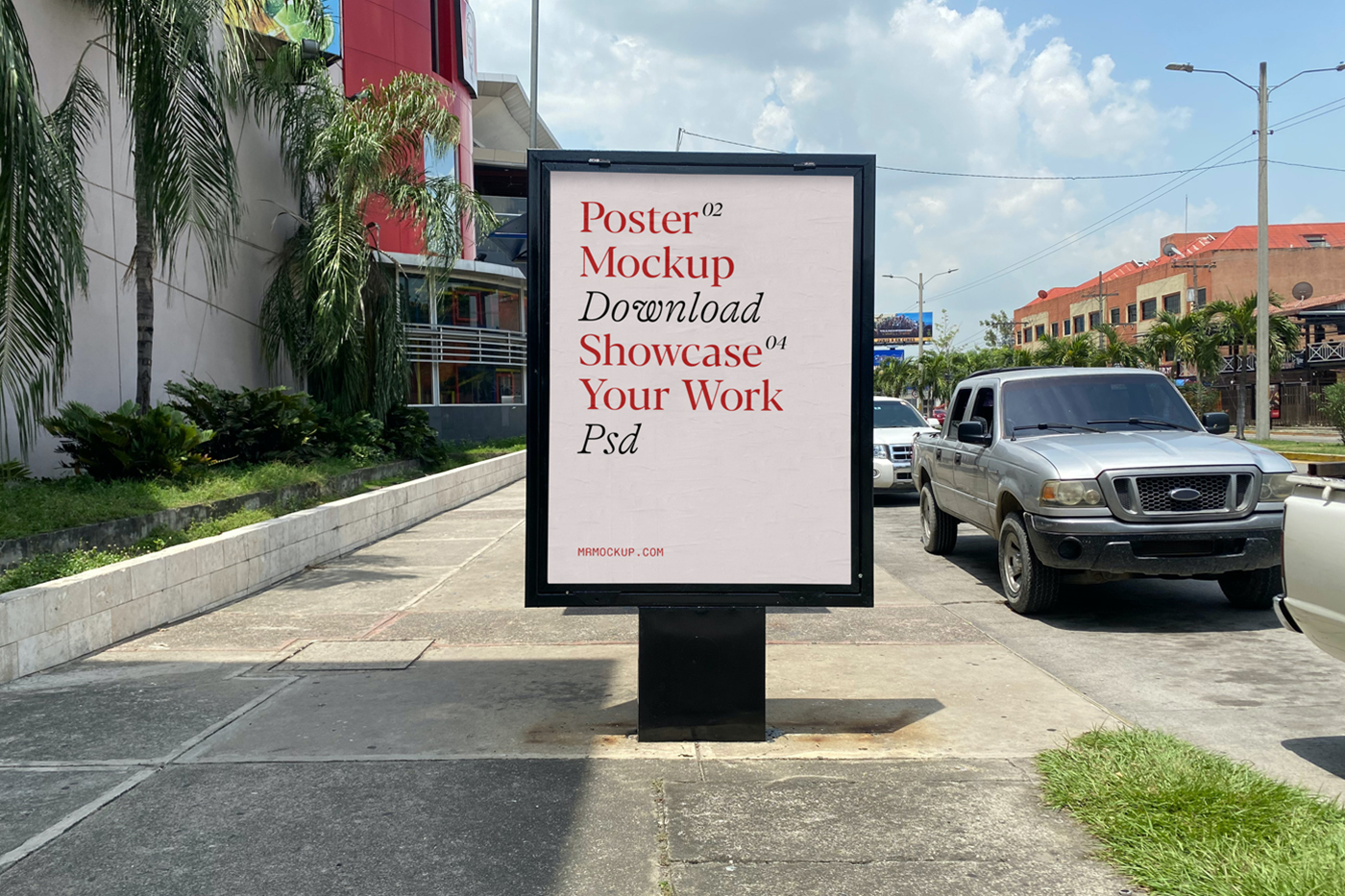 Free Street Banner Mockup — Mr.Mockup