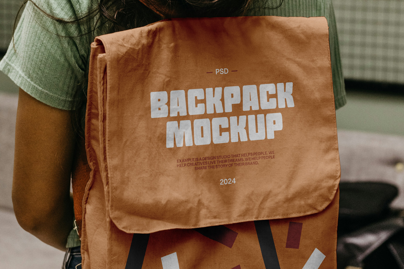 Free Canvas Backpack Mockup — Mr.Mockup