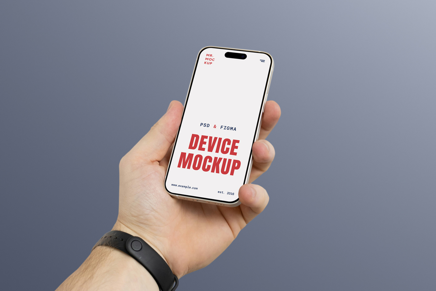 Free iPhone 16 Pro Mockup — Mr.Mockup