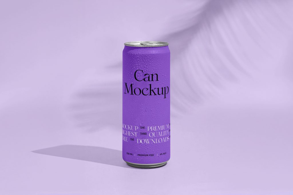 Free Tall Vertical Can Mockup — Mr.Mockup