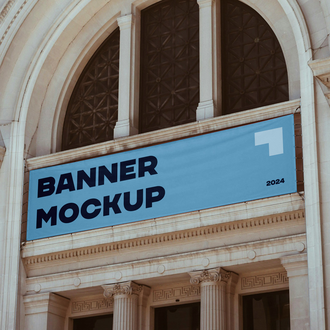 Free Horizontal Banner PSD Mockup — Mr.Mockup