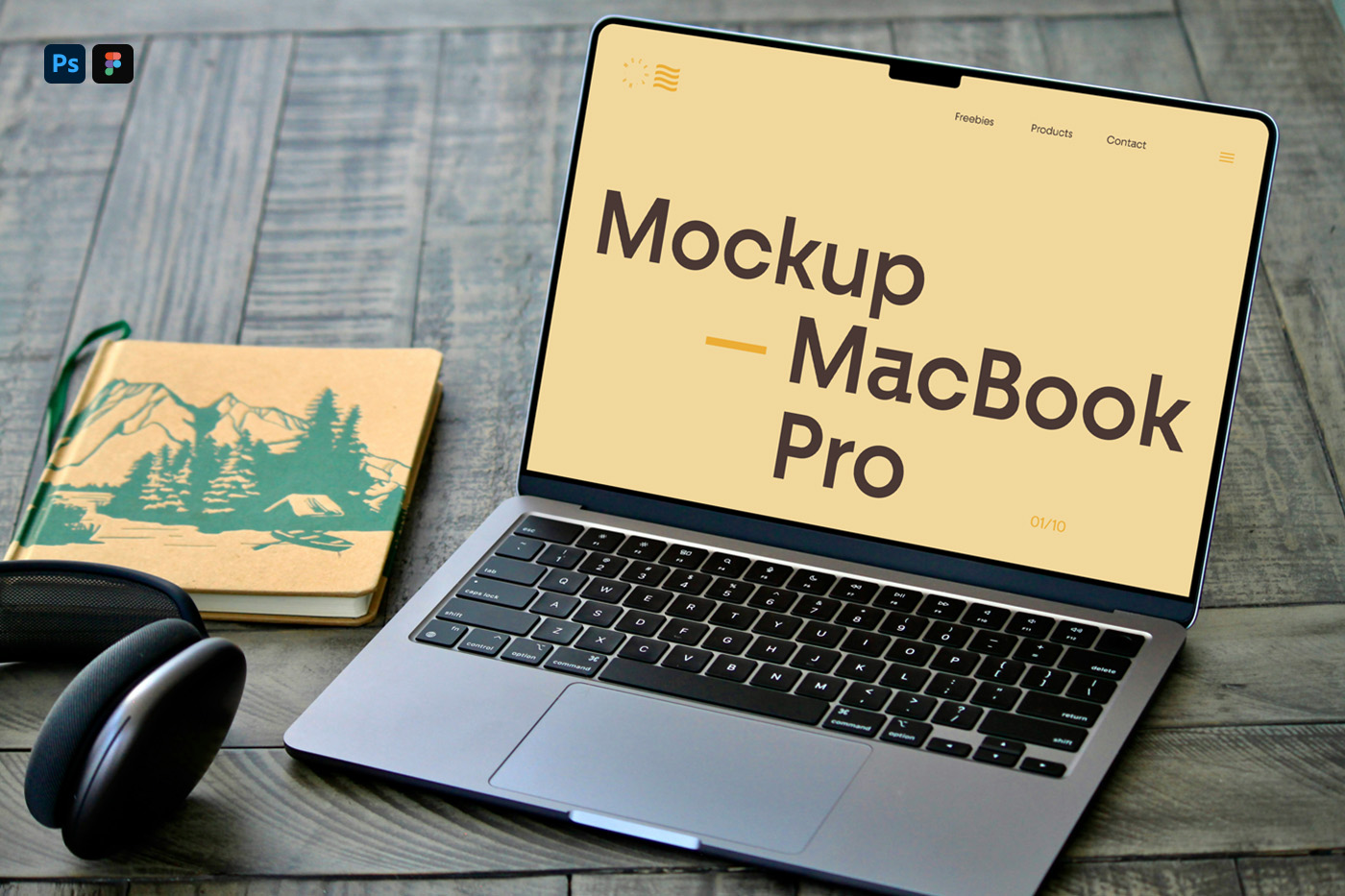 Free MacBook Pro M4 Mockup — Mr.Mockup