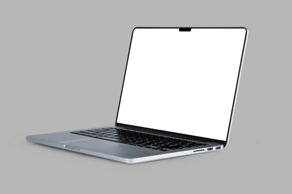 Free Open MacBook Pro PSD Mockup — Mr.Mockup