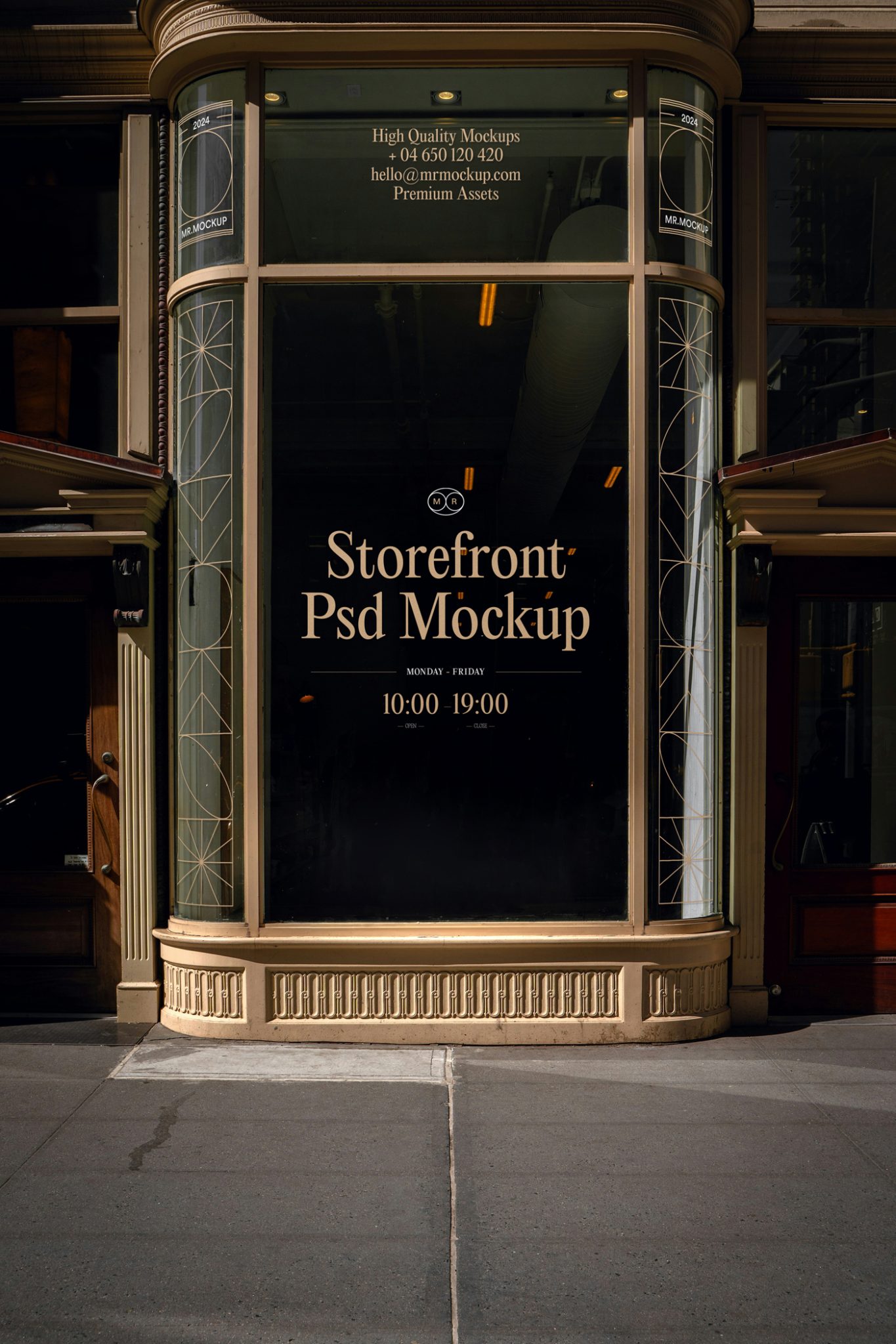 Free Vertical Storefront Mockup — Mr.Mockup