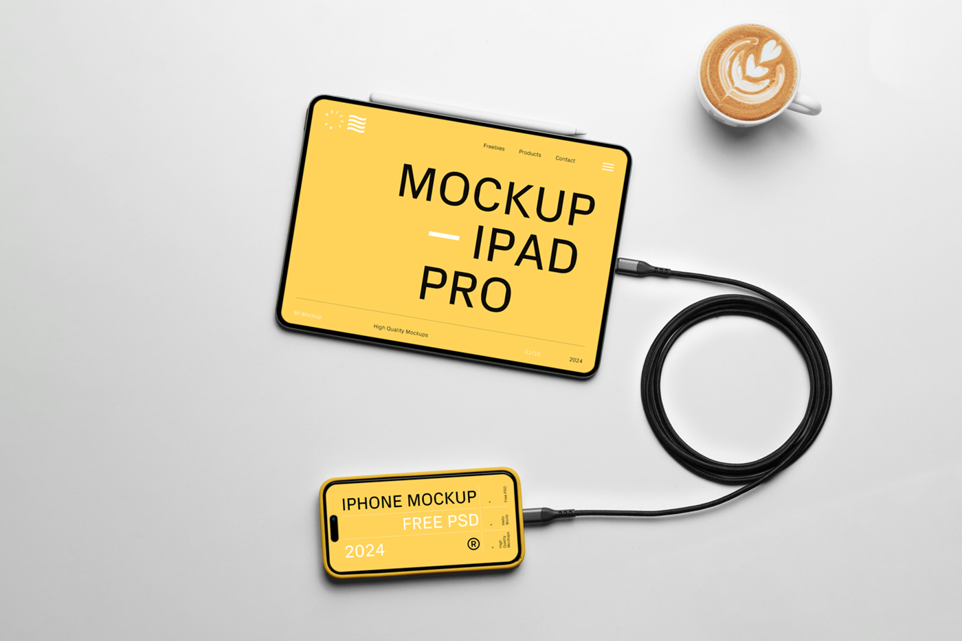 Free iPhone Pro & iPad Pro Mockup — Mr.Mockup