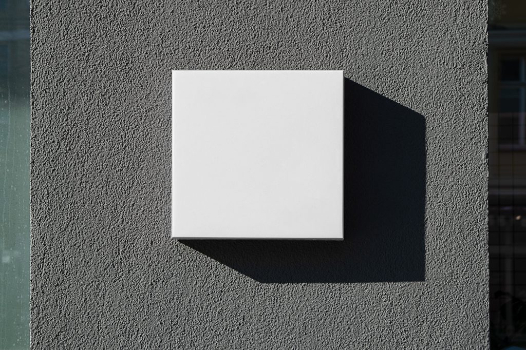 Free Front View Street Sign Mockup — Mr.Mockup