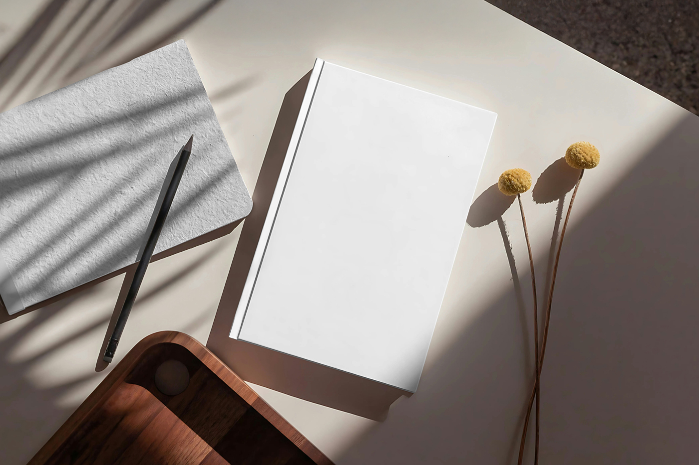 Free Laying Hard Cover Book Mockup — Mr.Mockup
