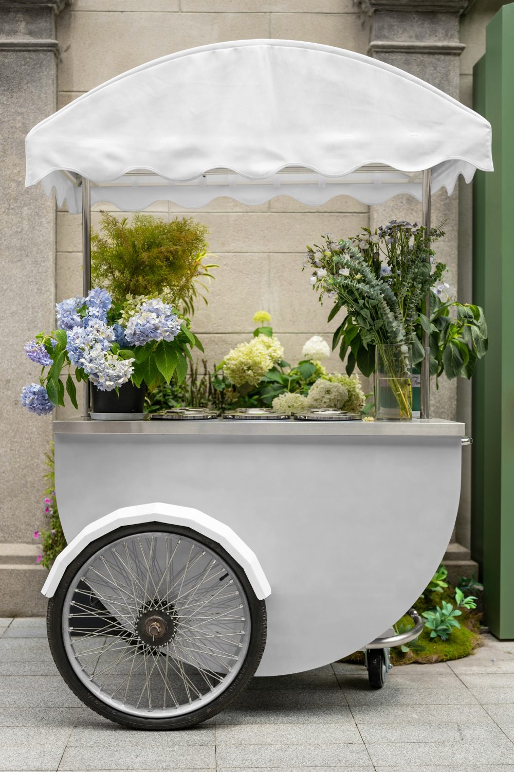 Free Trolley with Flowers Mockup — Mr.Mockup