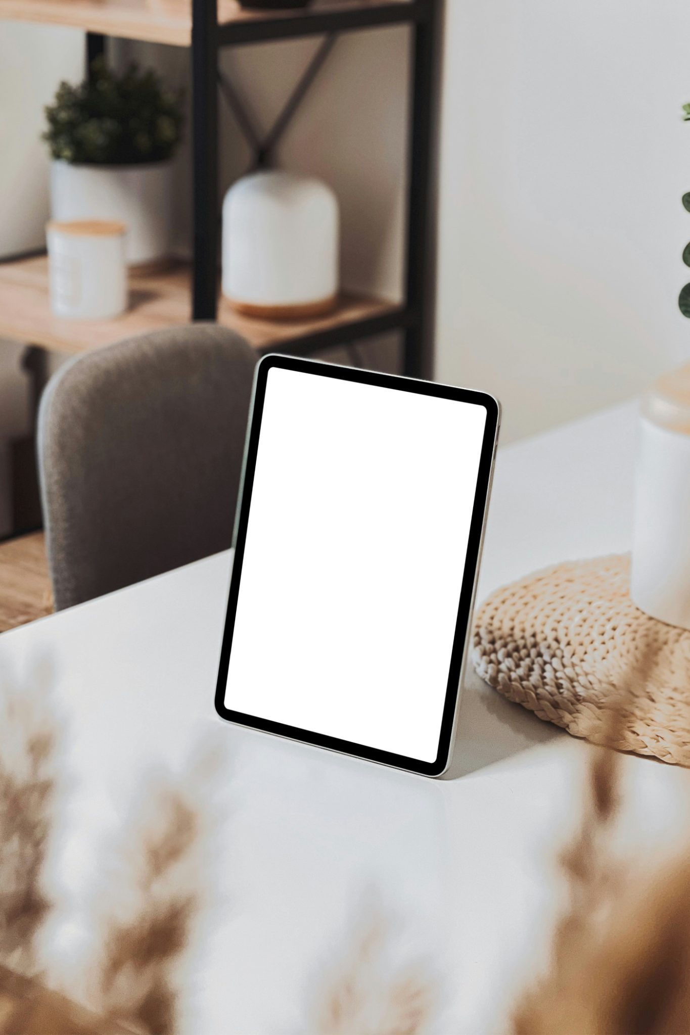Free iPad Pro on Table Mockup — Mr.Mockup