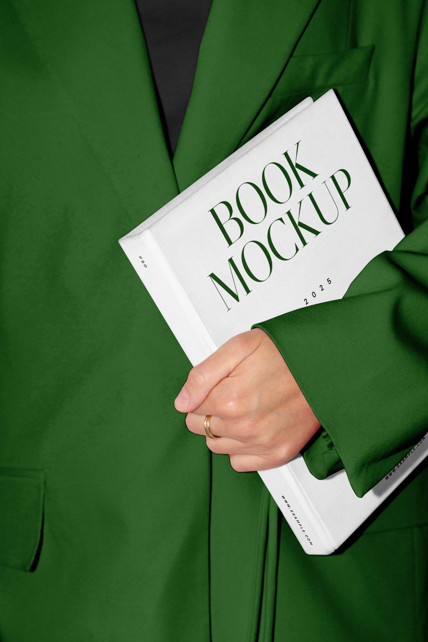 Free Book with Jacket Mockup — Mr.Mockup