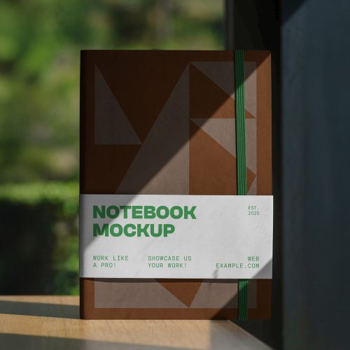 Free Softcover Notebook PSD Mockup — Mr.Mockup